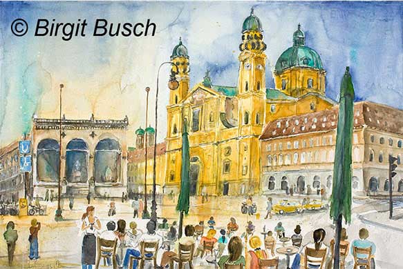München • Aquarell • Birgit Busch